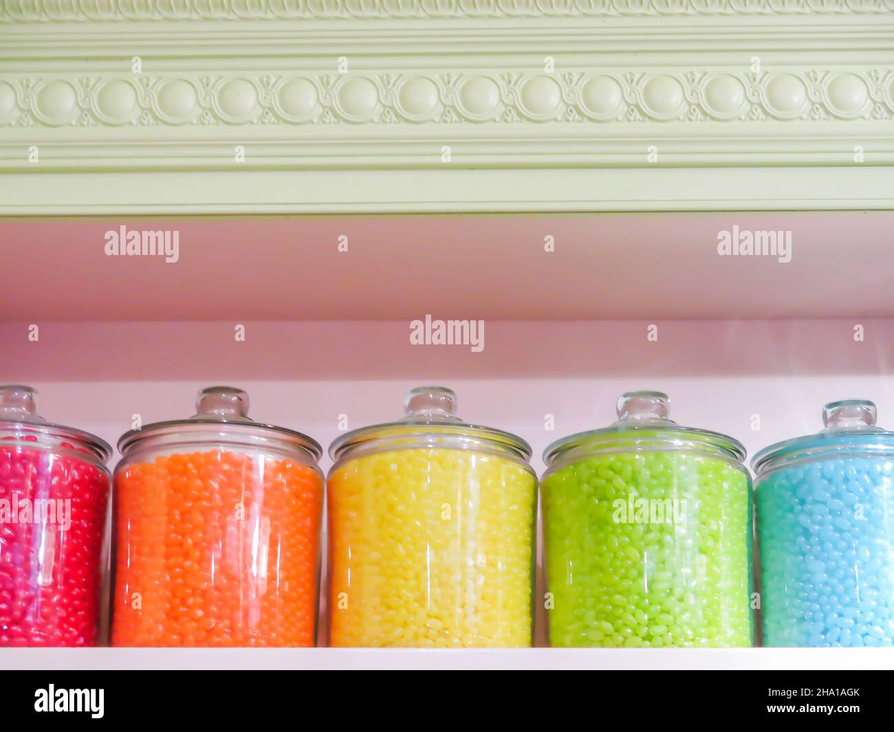 Candy Stored in Jars Stock Photo - Alamy