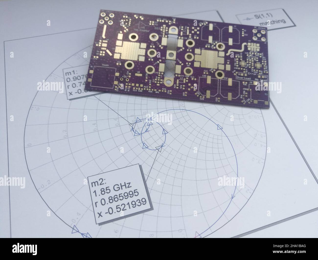 High power RF and microwave module purple gold plated printed circuit ...