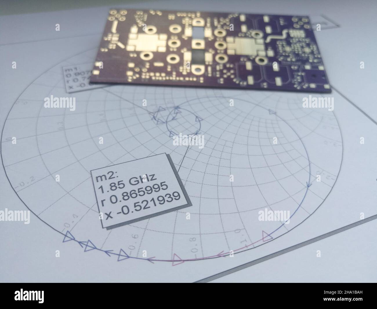 High power RF and microwave module purple gold plated printed circuit ...