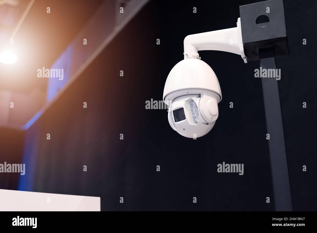 New generation of CCTV security camera, closeup photo. Security and ...