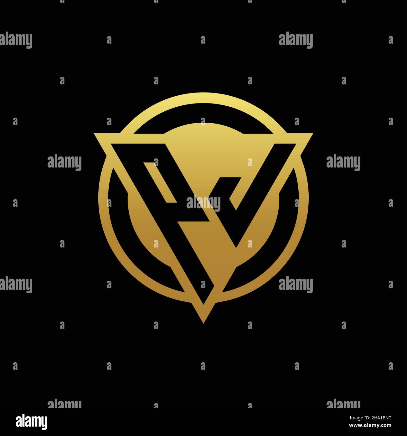 PJ logo monogram with triangle shape and circle rounded style isolated ...