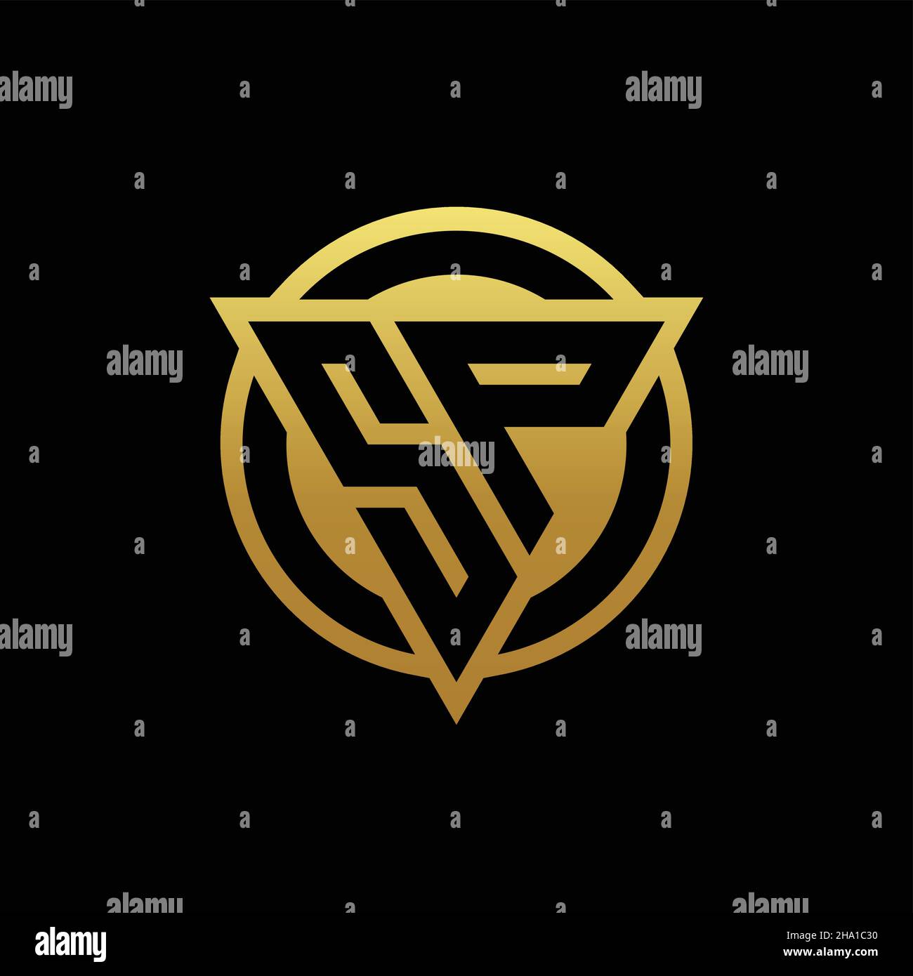 SP logo monogram with triangle shape and circle rounded style isolated ...
