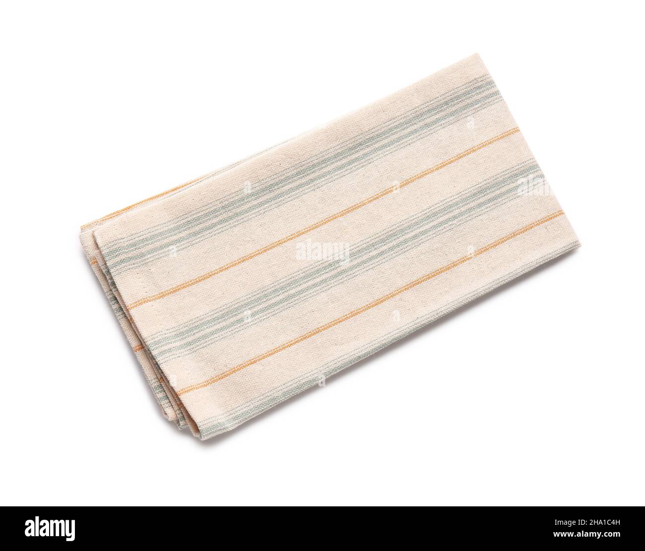 Folded cloth napkin on white background Stock Photo - Alamy
