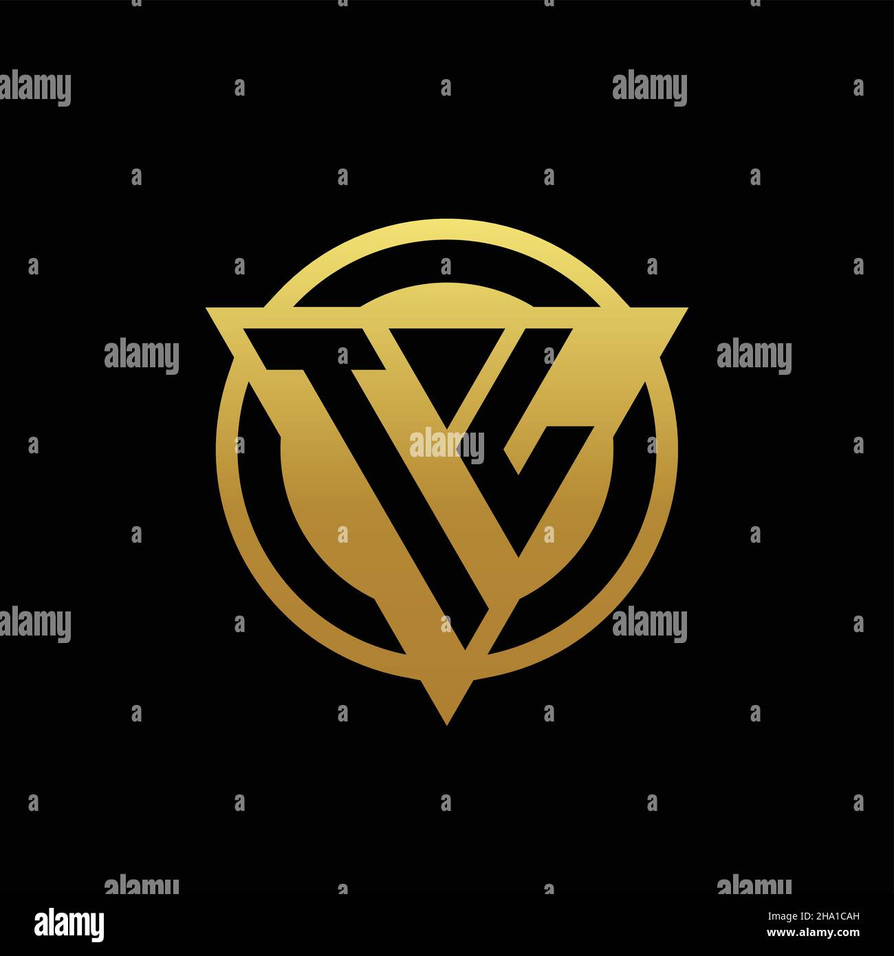 TL logo monogram with triangle shape and circle rounded style isolated ...