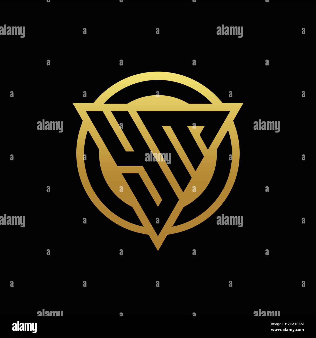 YM logo monogram with triangle shape and circle rounded style isolated ...
