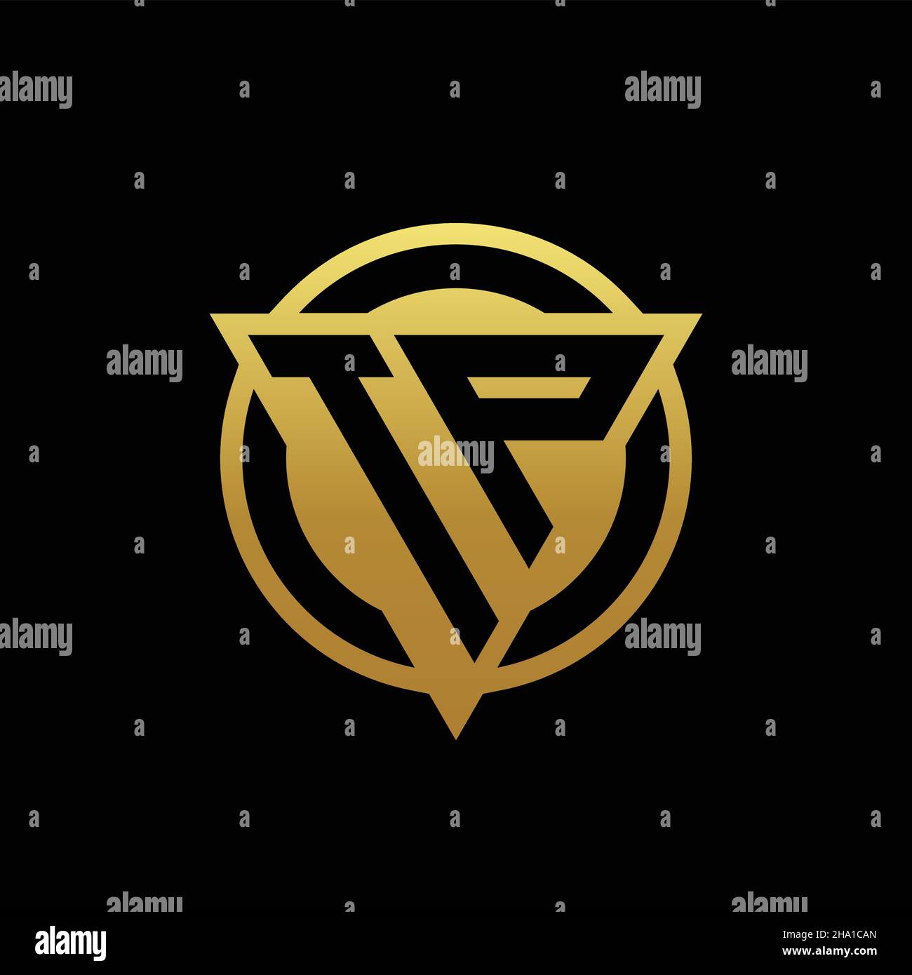 TP logo monogram with triangle shape and circle rounded style isolated ...