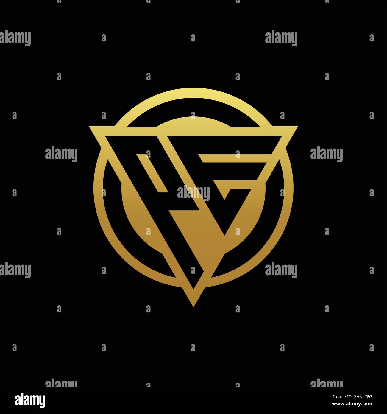 PE logo monogram with triangle shape and circle rounded style isolated ...