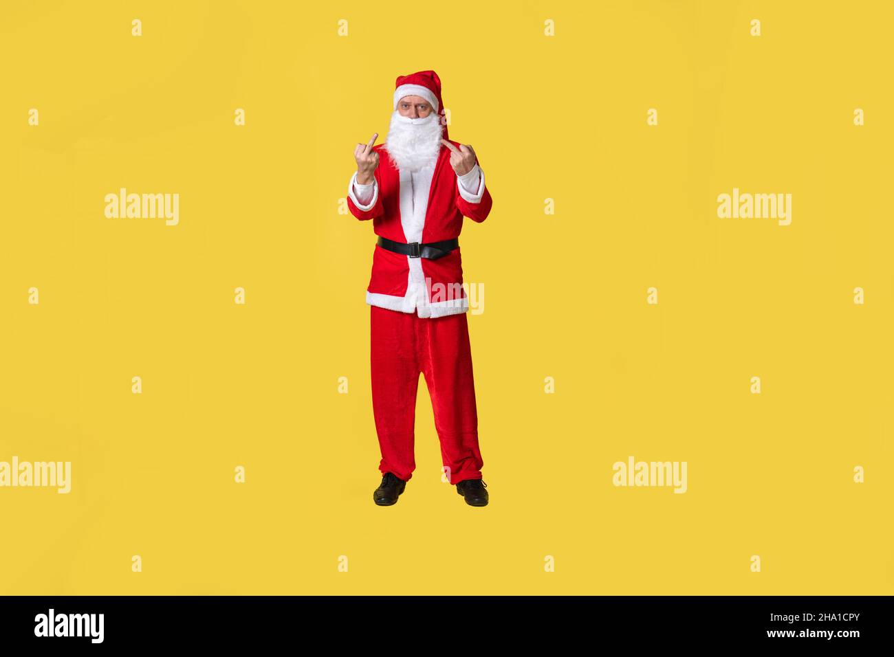 Santa claus yellow food big, holiday isolated winter new, people ...