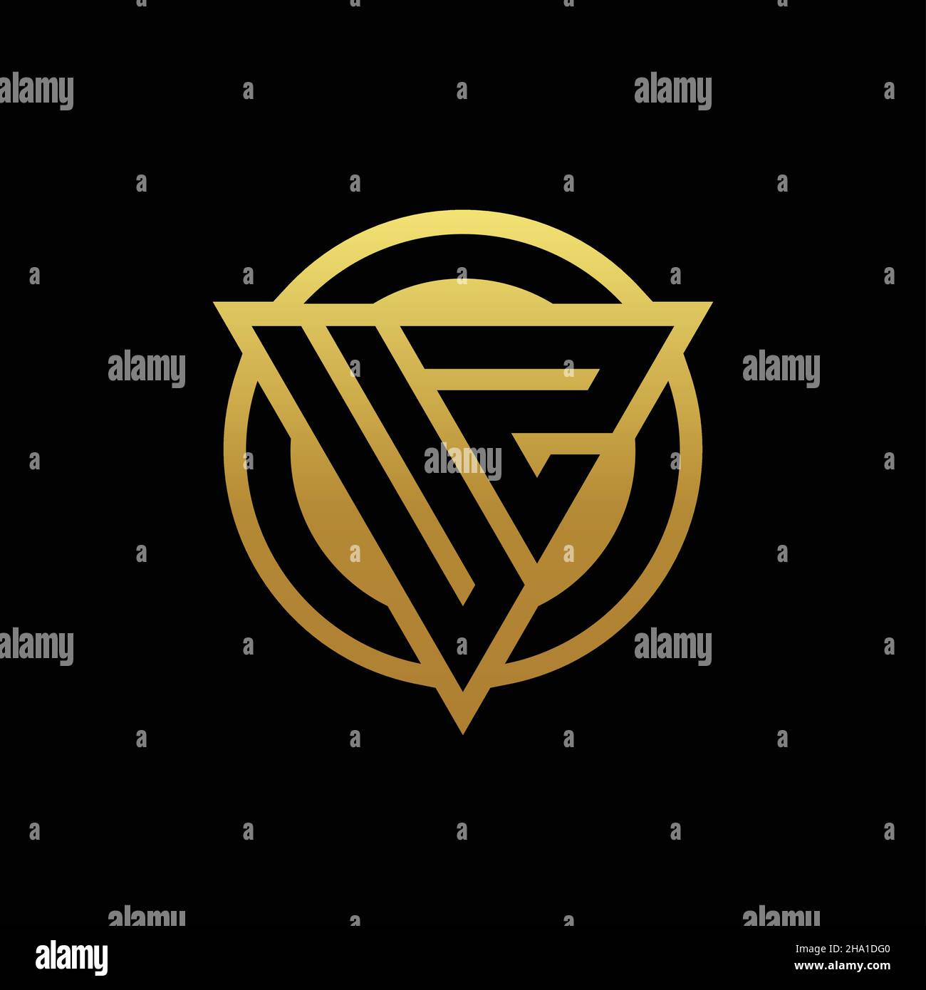 UZ logo monogram with triangle shape and circle rounded style isolated ...