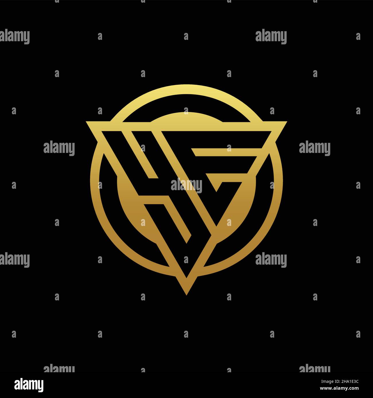 YE logo monogram with triangle shape and circle rounded style isolated ...