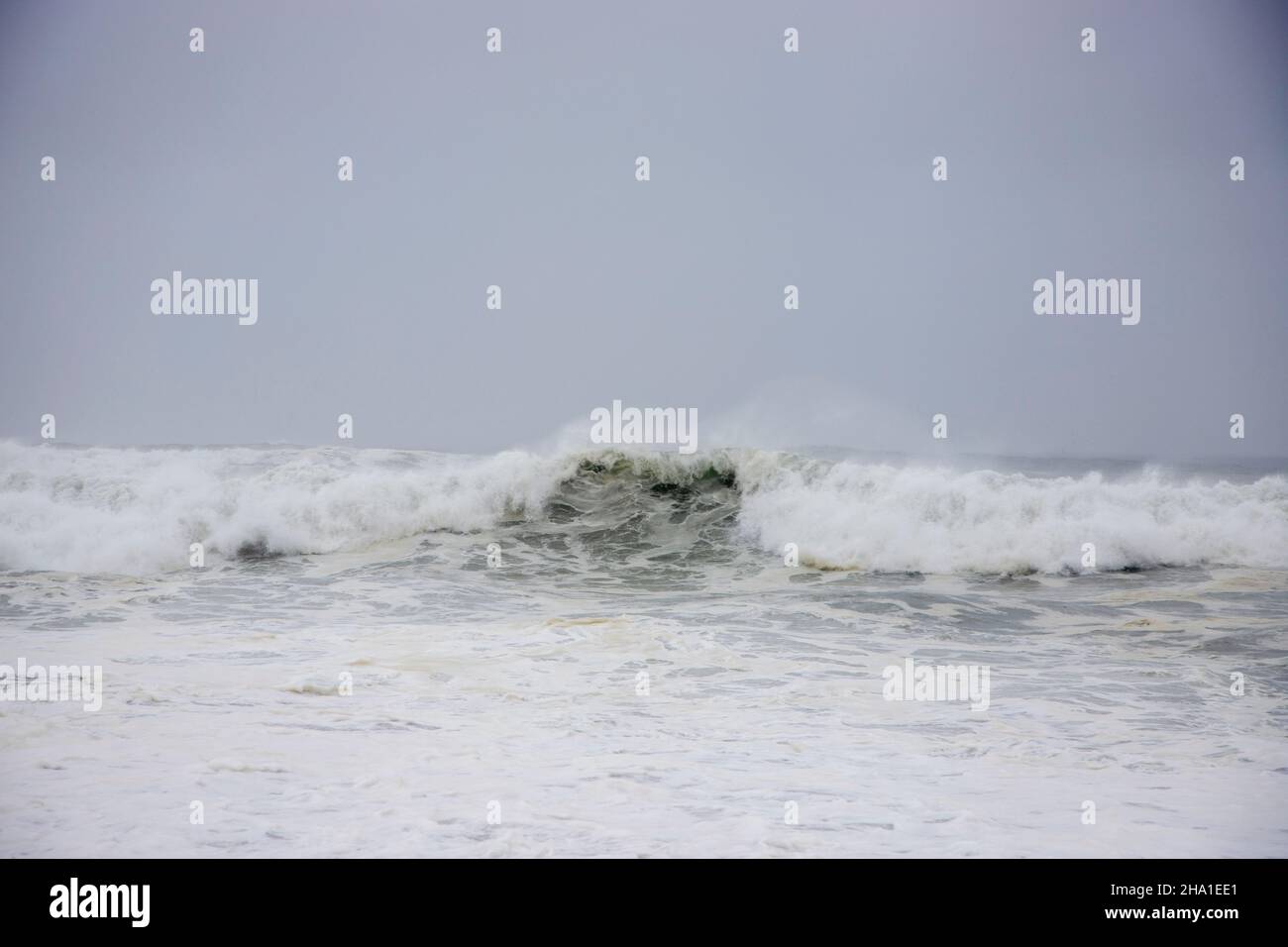 The waves on the Pacific coast churn after a "bomb cyclone" blew ...