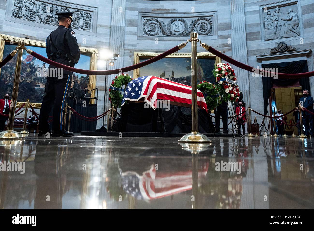 December 9, 2021, Washington, District of Columbia, USA: The casket of ...