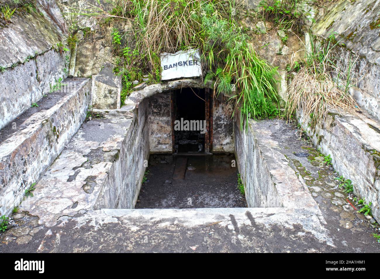 The Kaliadem Bunker on the flanks of Mount Merap in Central Javai where ...