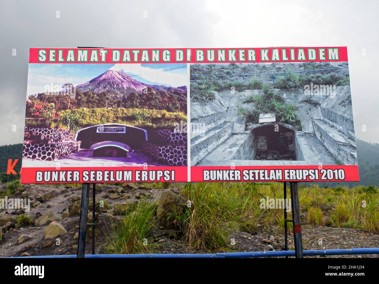 The Kaliadem Bunker on the flanks of Mount Merap in Central Javai where ...