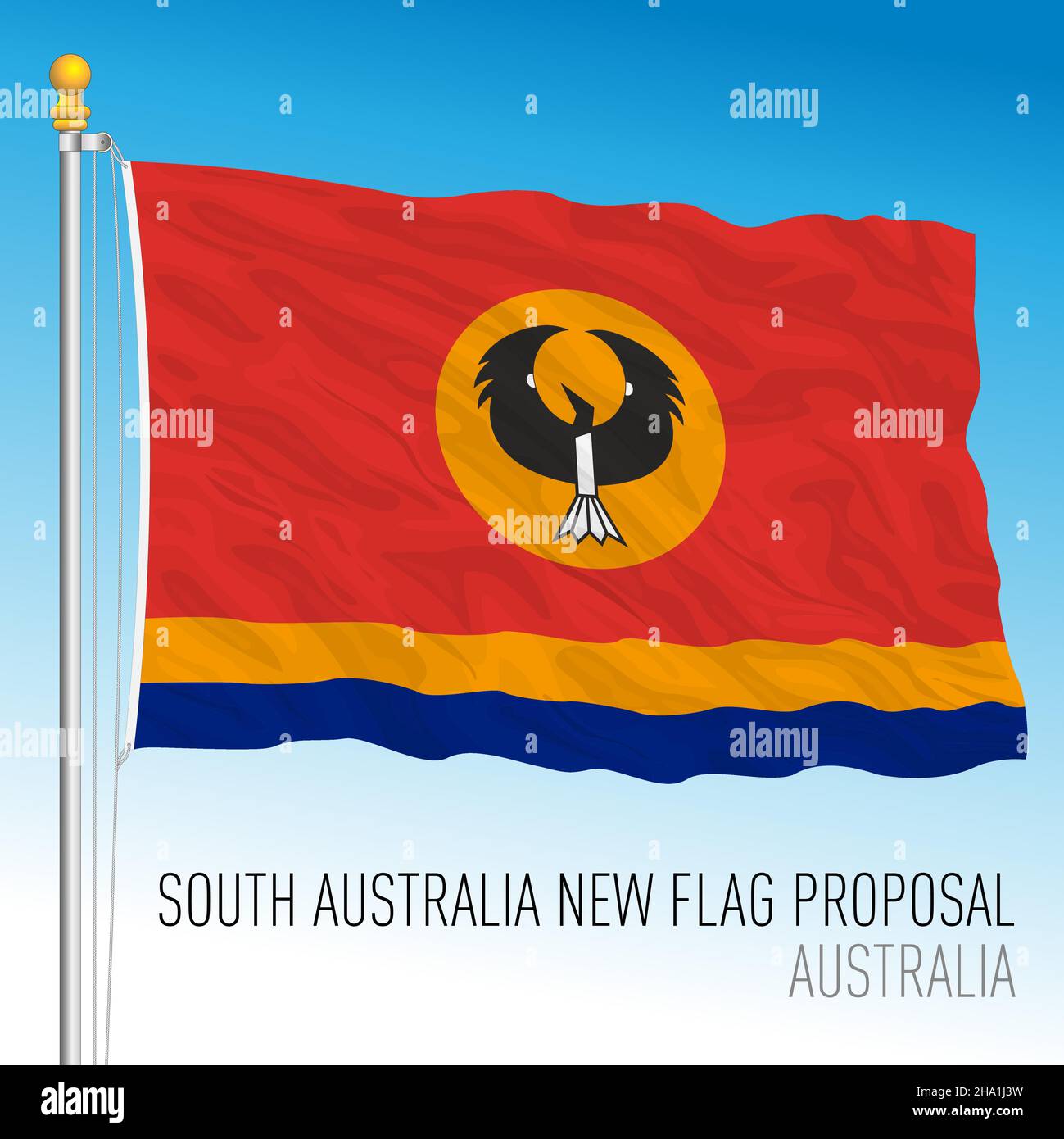 South Australia state new flag proposal, Australia, vector illustration ...