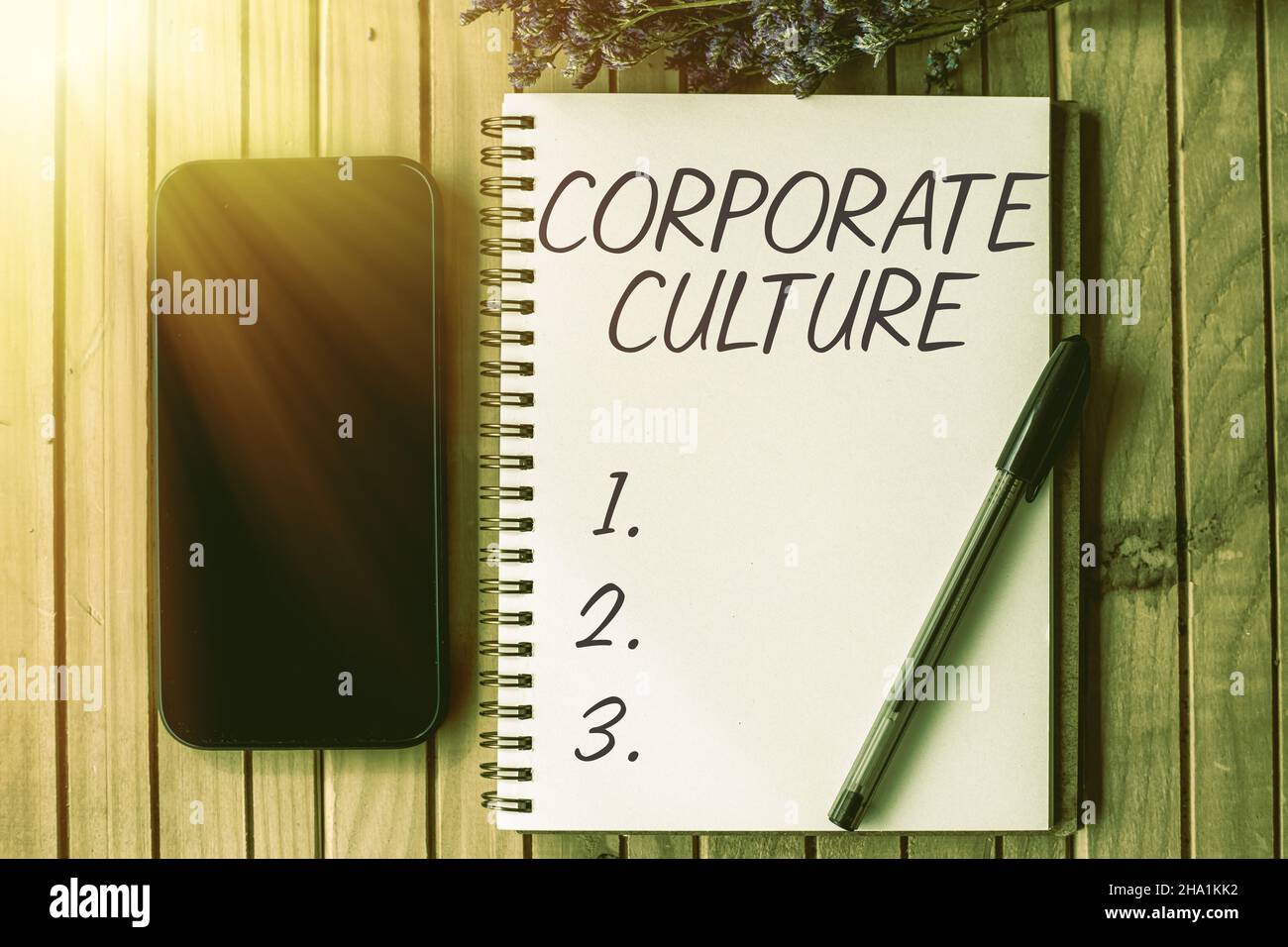 Sign displaying Corporate Culture. Business concept Beliefs and ideas ...