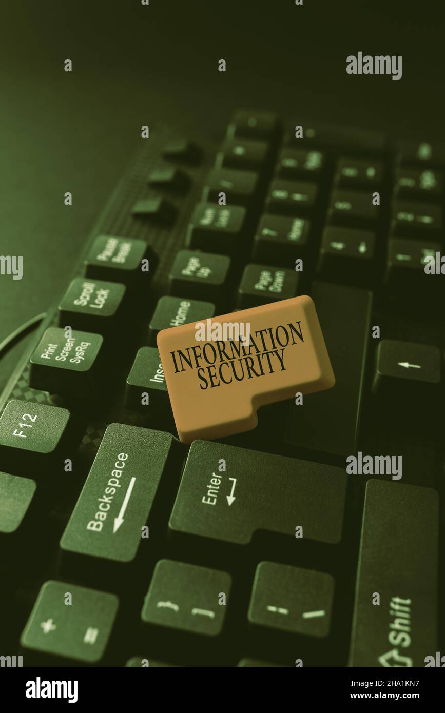 Writing Displaying Text Information Security Word Written On Infosec