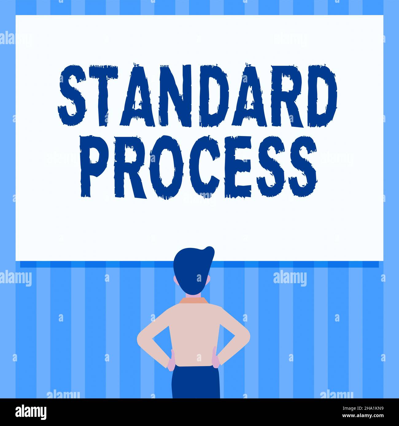 Sign displaying Standard Process. Word Written on rules made to be ...