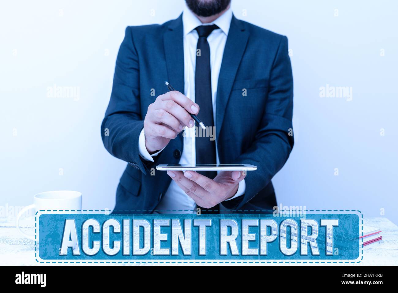 Conceptual caption Accident Report. Conceptual photo A form that is ...