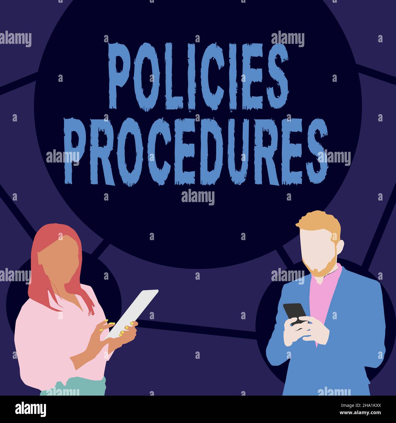 Text sign showing Policies Procedures. Business concept Influence Major ...