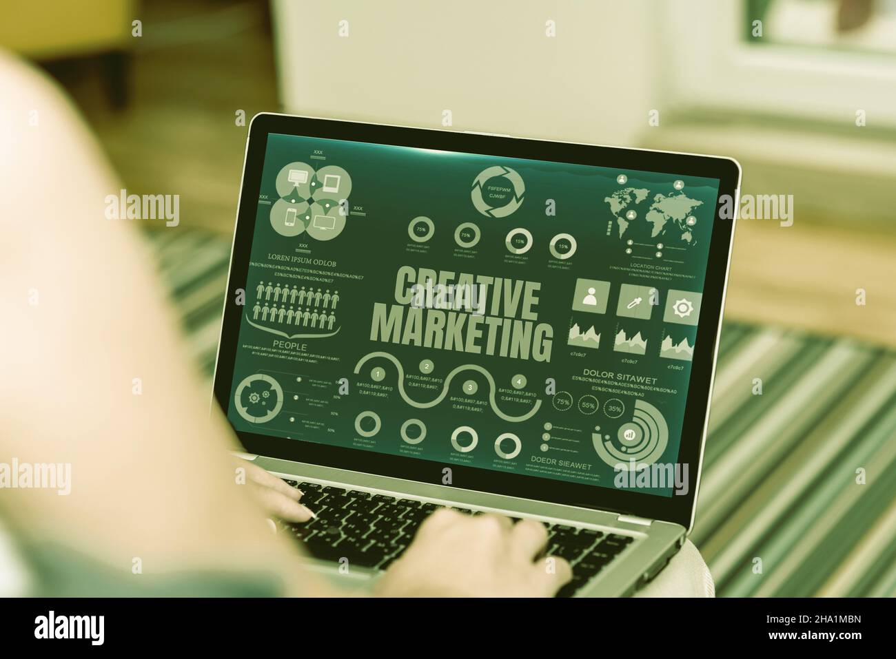 Hand writing sign Creative Marketing. Business idea Campaigning to meet ...