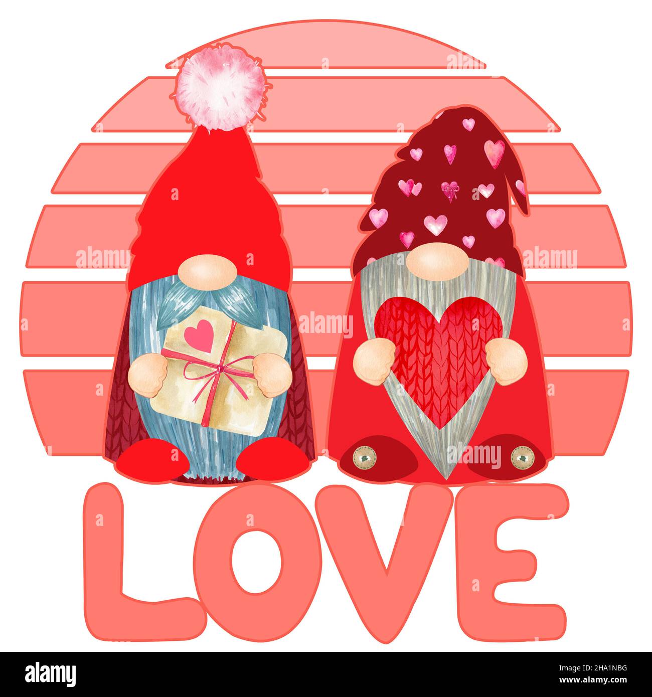 Valentine gnomes Cut Out Stock Images & Pictures - Alamy