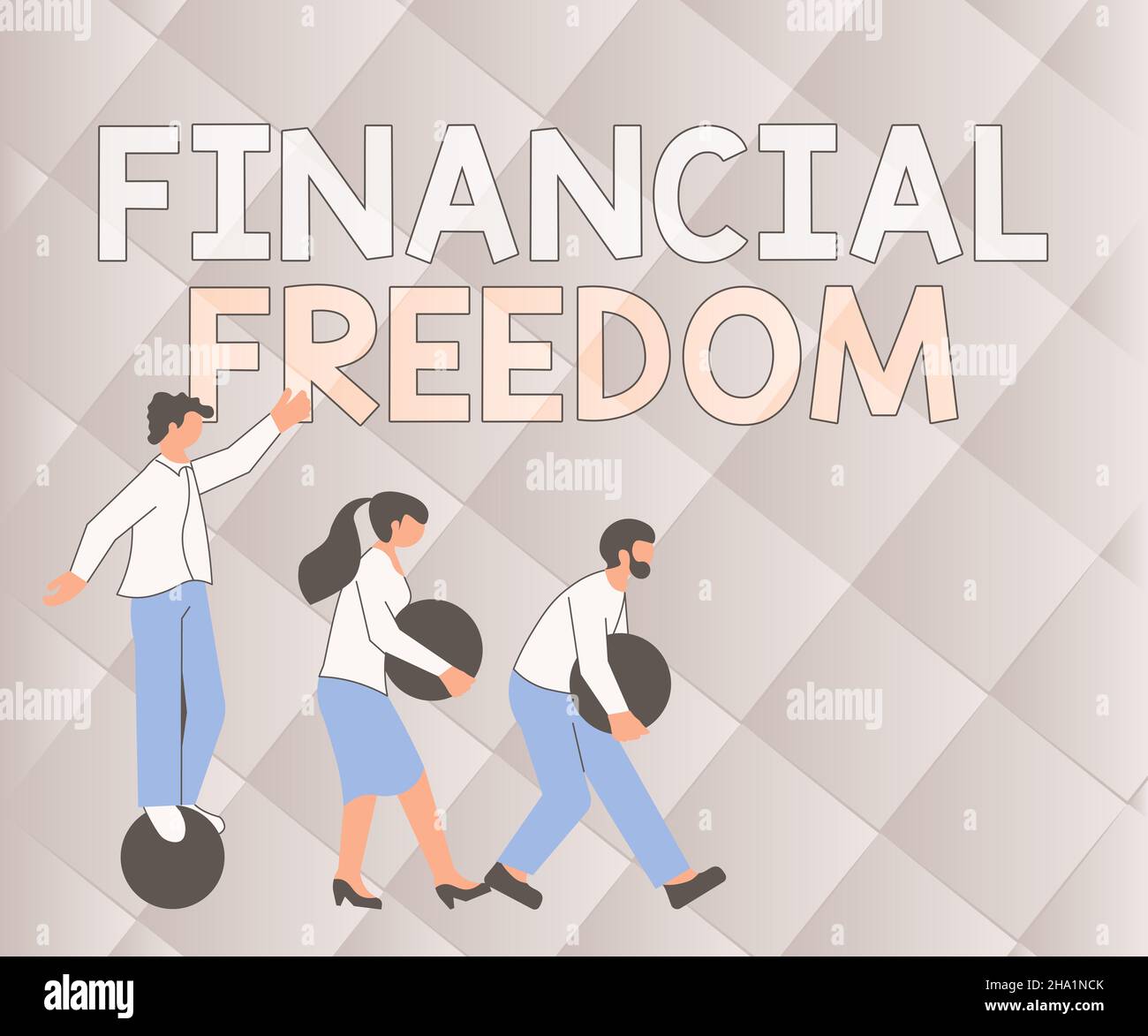 Handwriting text Financial Freedom. Conceptual photo Having money Free ...