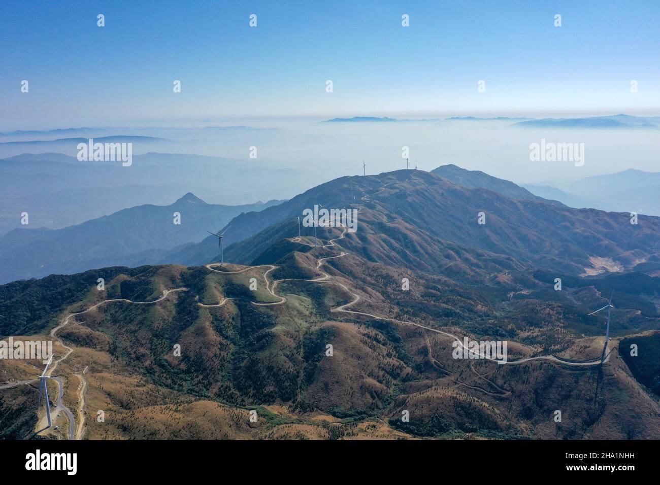 GUILIN, CHINA - DECEMBER 5, 2021 - Aerial photo taken on Dec. 5, 2021 ...