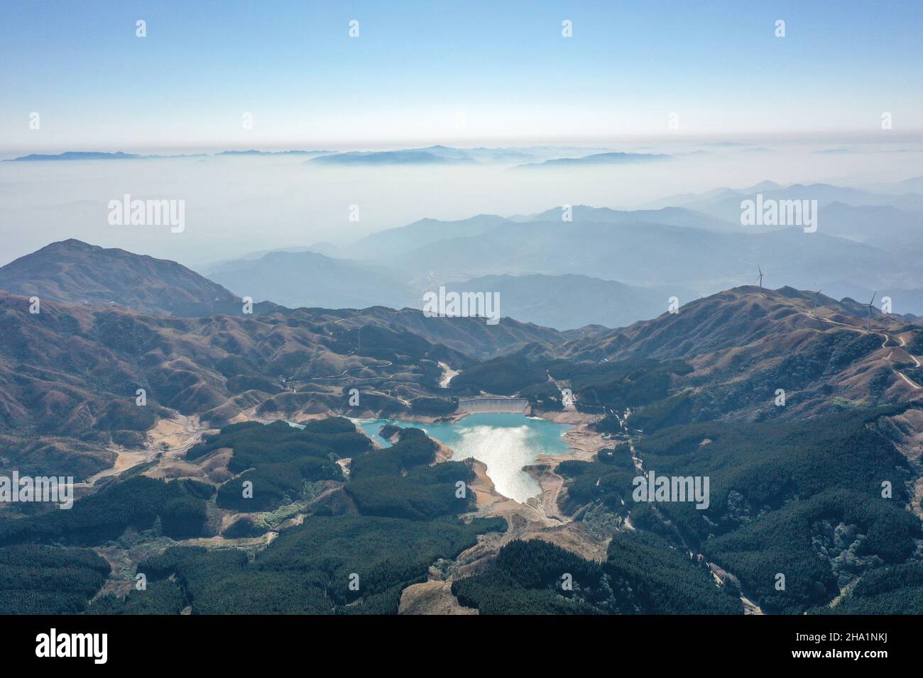 GUILIN, CHINA - DECEMBER 5, 2021 - Aerial photo taken on Dec. 5, 2021 ...