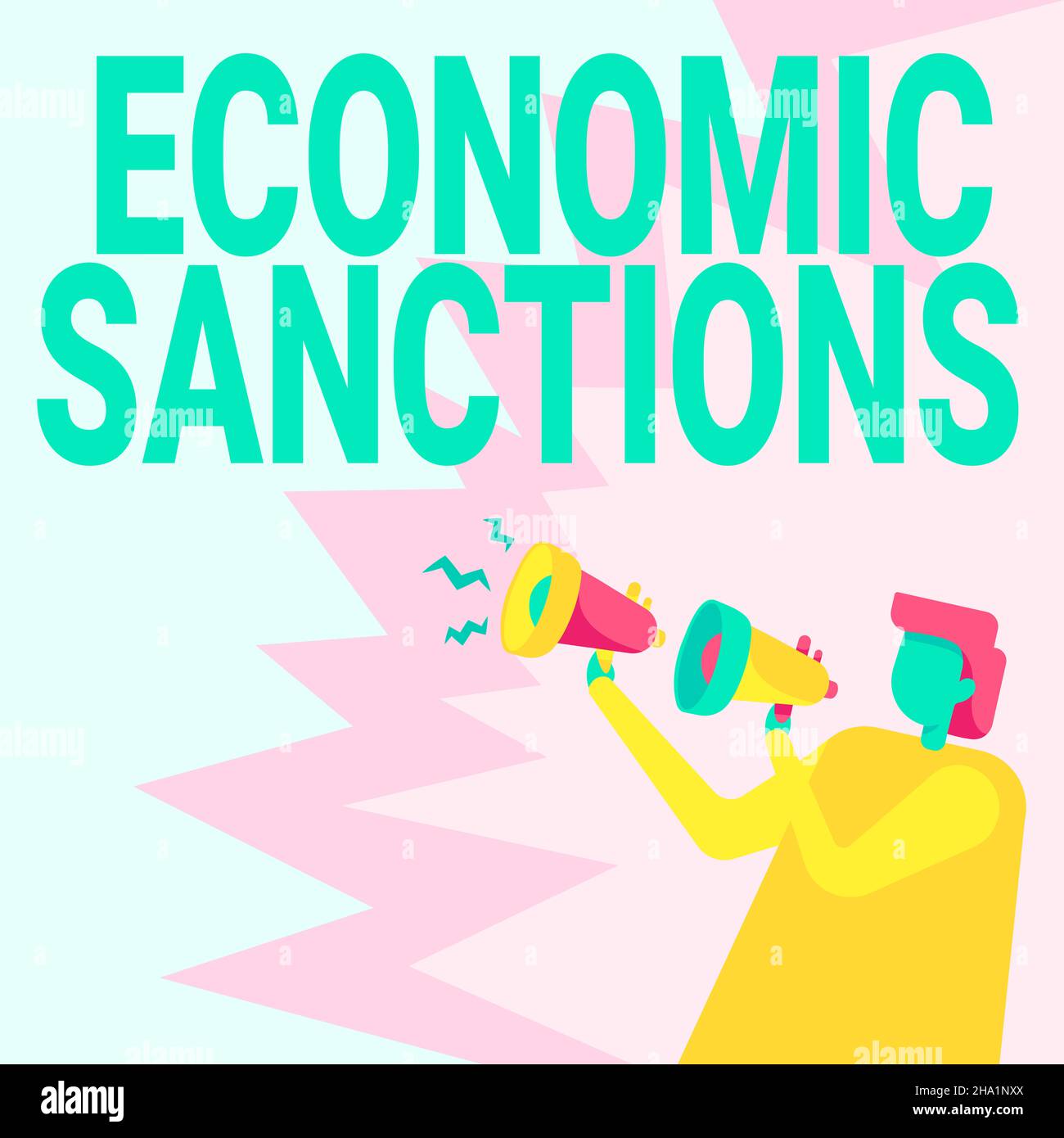 Sign displaying Economic Sanctions. Business approach Penalty ...