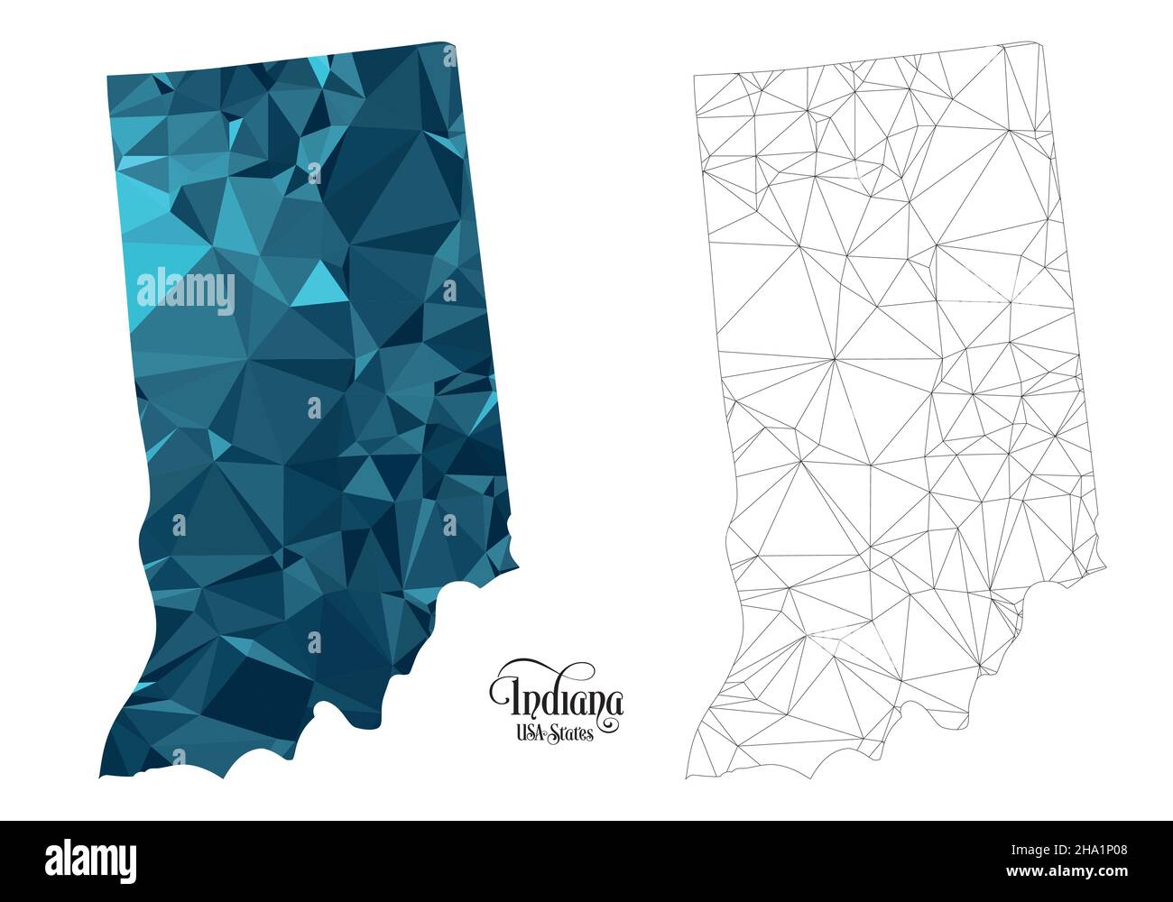 Map of indiana state hi-res stock photography and images - Alamy