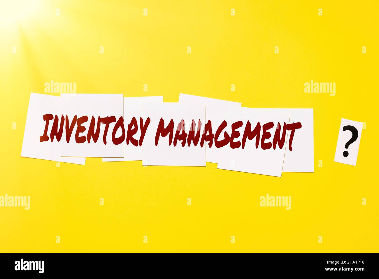 Sign displaying Inventory Management. Conceptual photo Overseeing ...