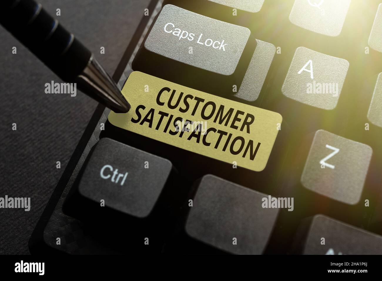 Text caption presenting Customer Satisfaction. Internet Concept Exceed Consumer Expectation ...