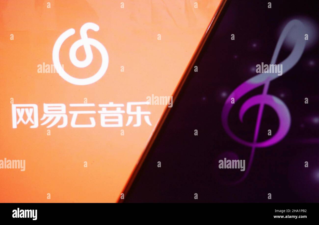 HANGZHOU, CHINA - DECEMBER 2, 2021 - The logo of NetEase CloudMusic ...