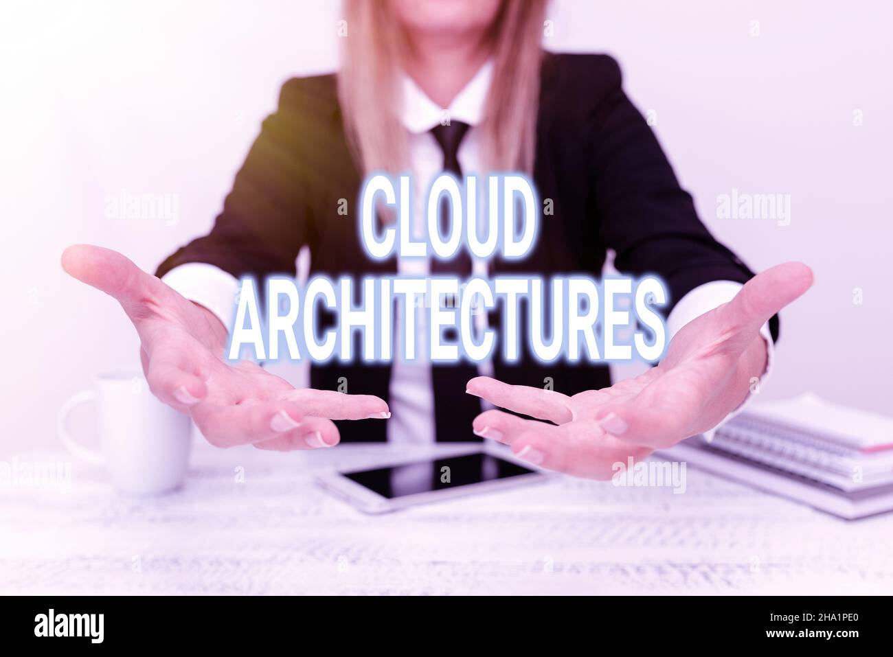 Hand writing sign Cloud Architectures. Conceptual photo Various Engineered Databases Softwares ...