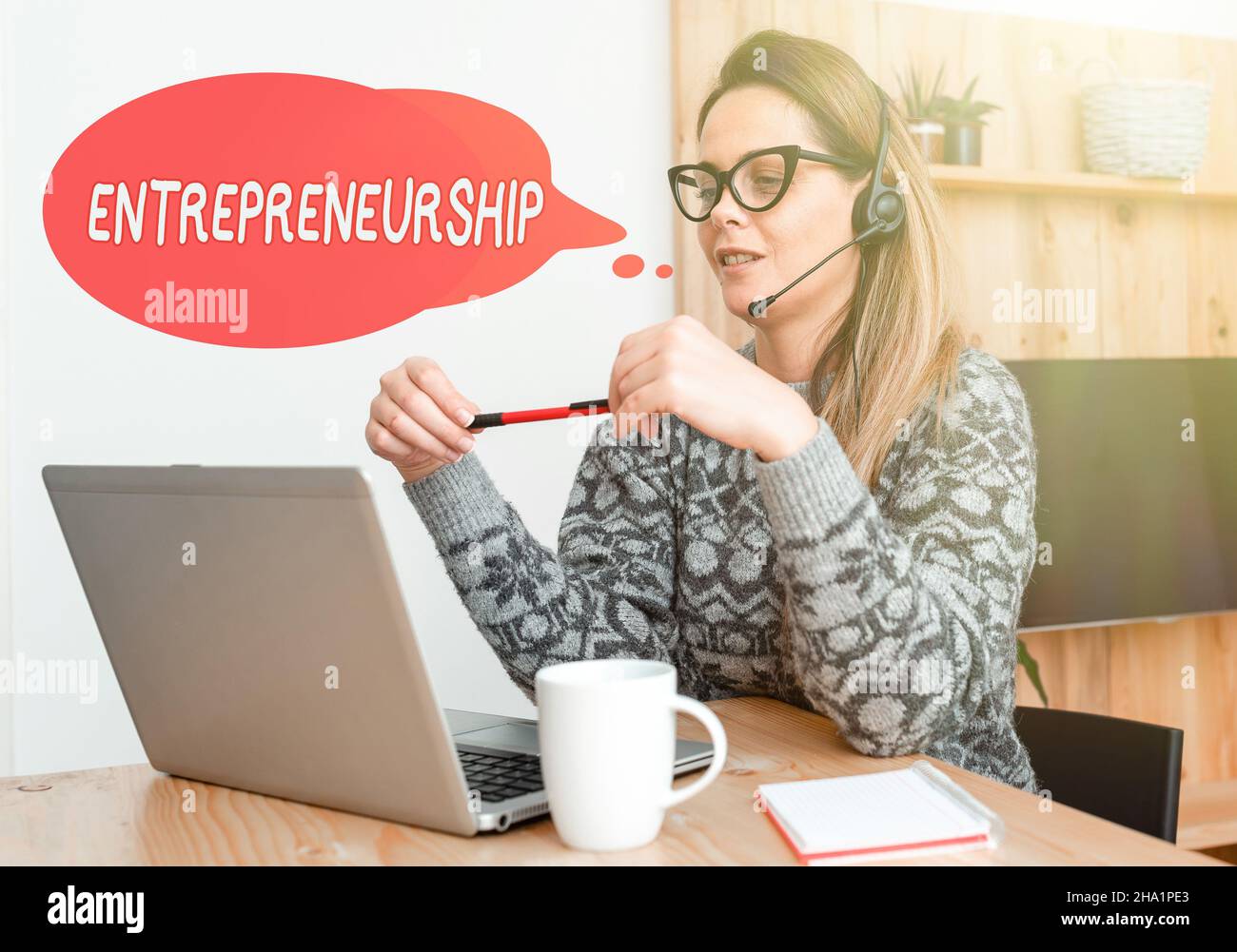 Hand writing sign Entrepreneurship. Business idea Process of designing ...