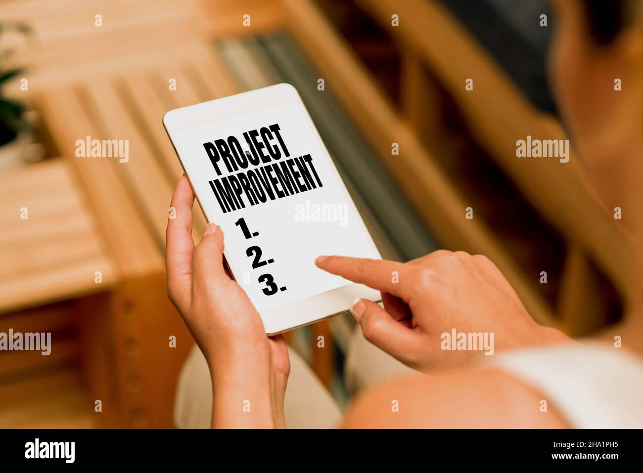 Inspiration showing sign Project Improvement. Word Written on Methods ...