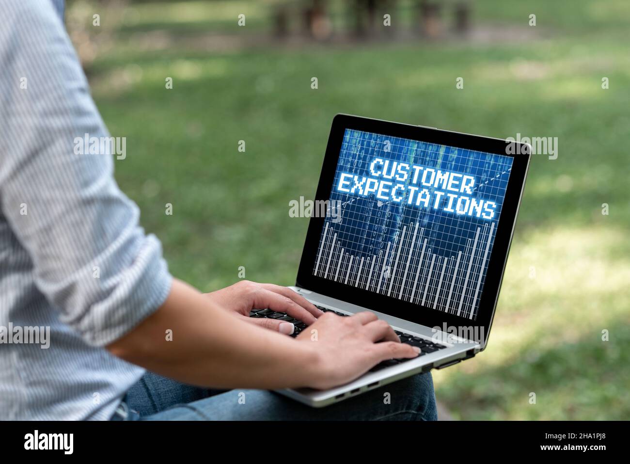 Hand writing sign Customer Expectations. Business overview Benefits a ...