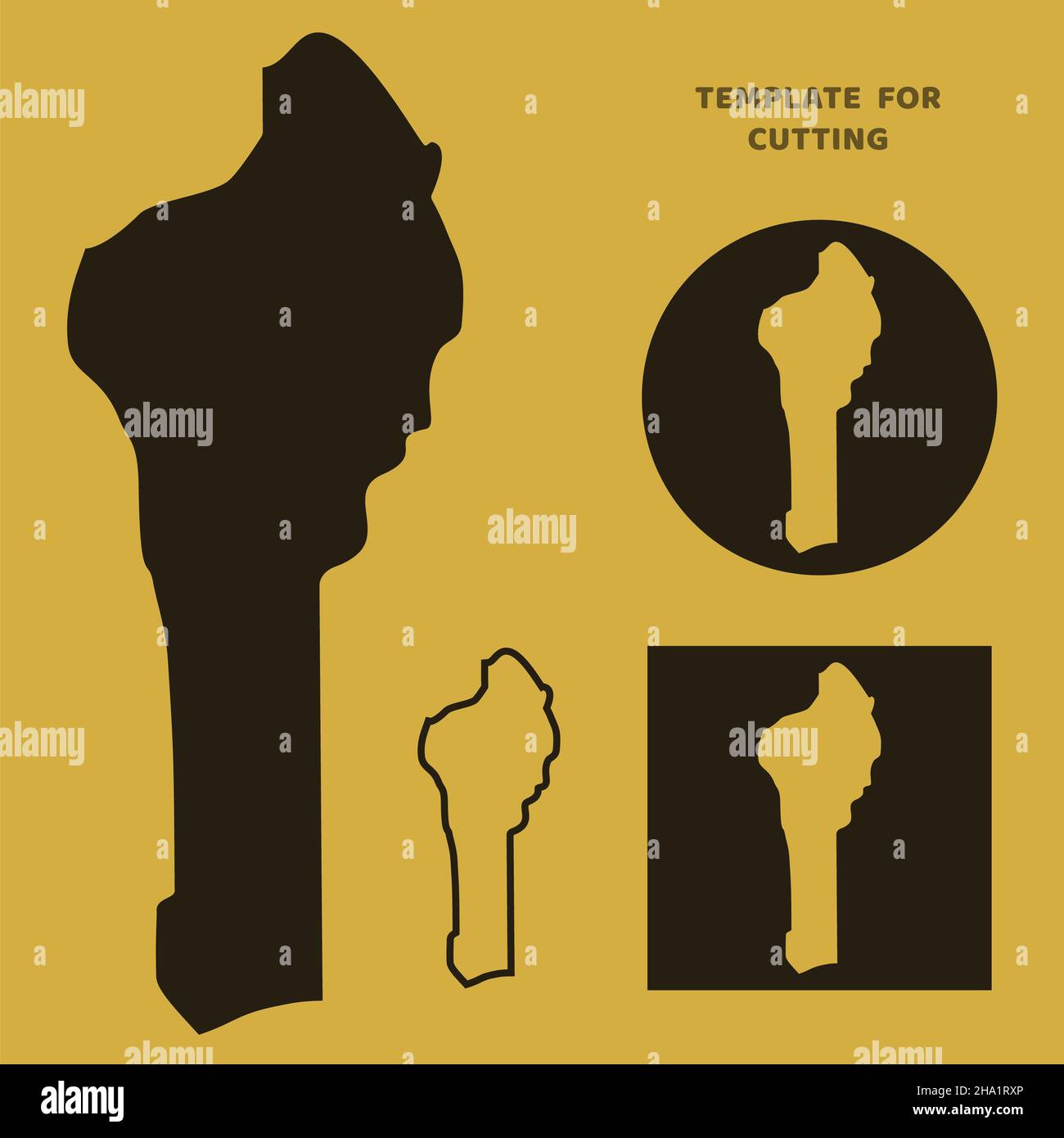 Benin map Template for laser cutting, wood carving, paper cut ...