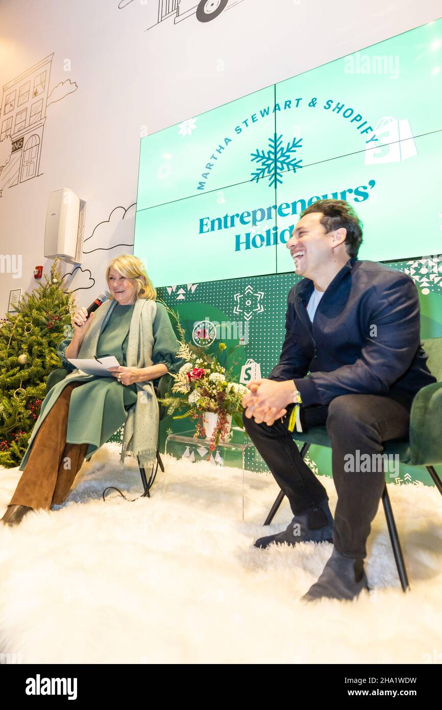 New York, USA. 09th Dec, 2021. Martha Stewart and Harley Finkelstein ...