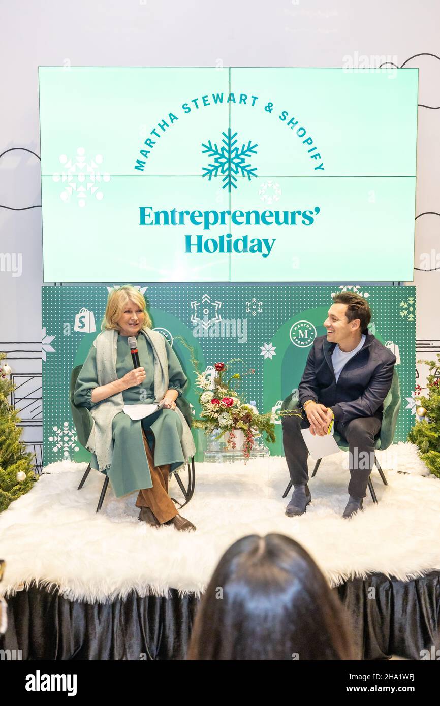 New York, USA. 09th Dec, 2021. Martha Stewart and Harley Finkelstein ...