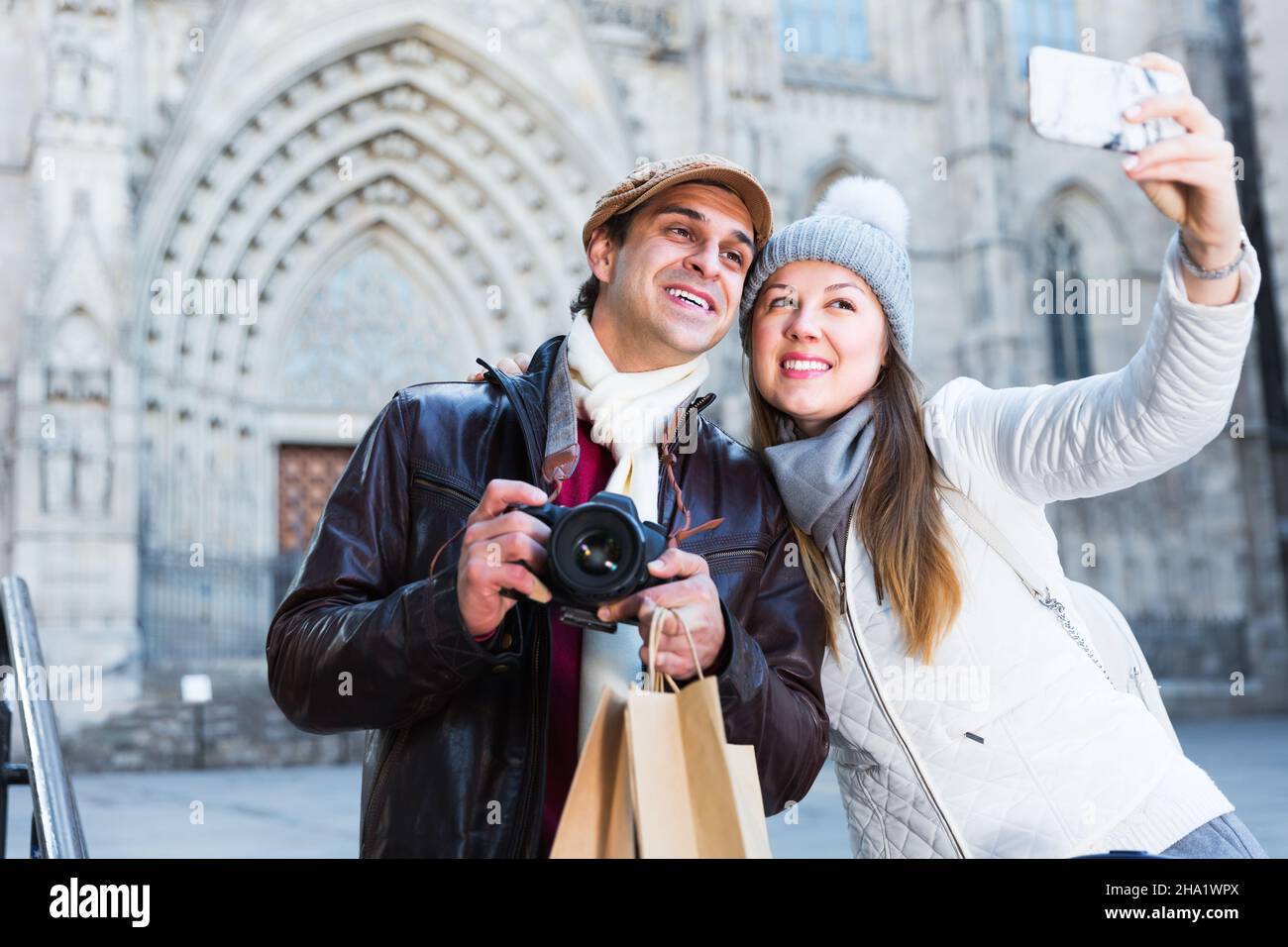 People making photos and selfie Stock Photo - Alamy
