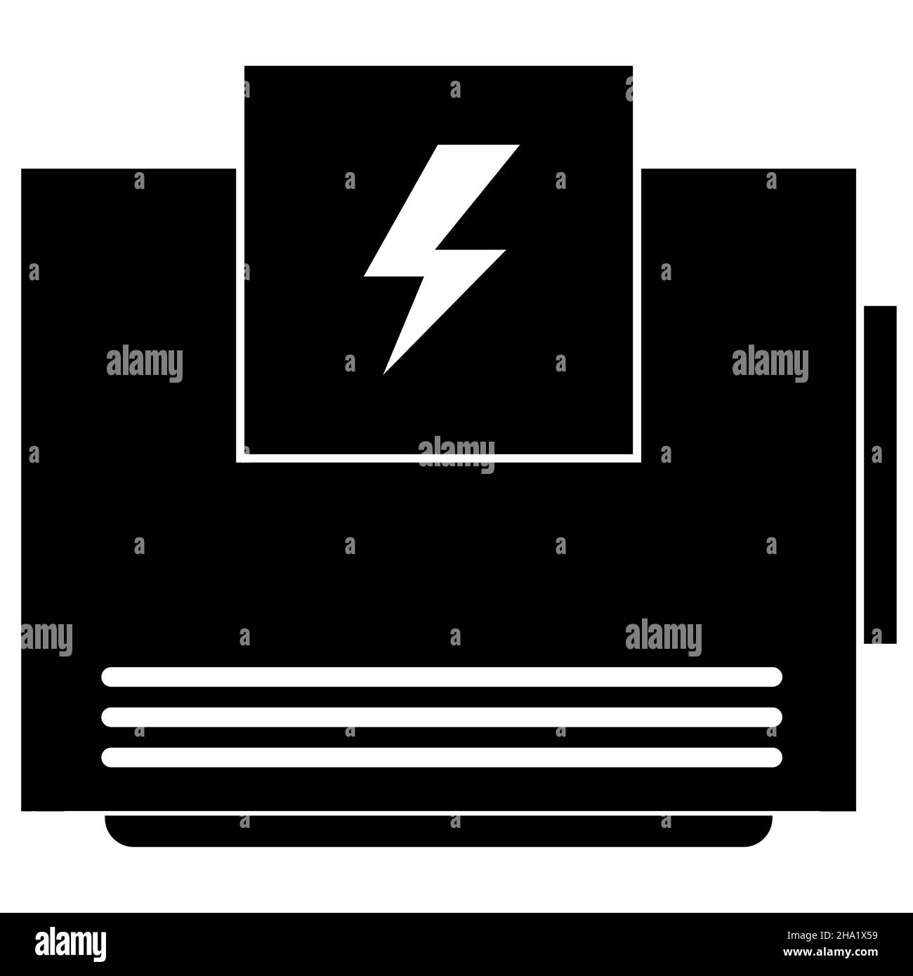 Electric home generator icon on white background. Power generator sign ...