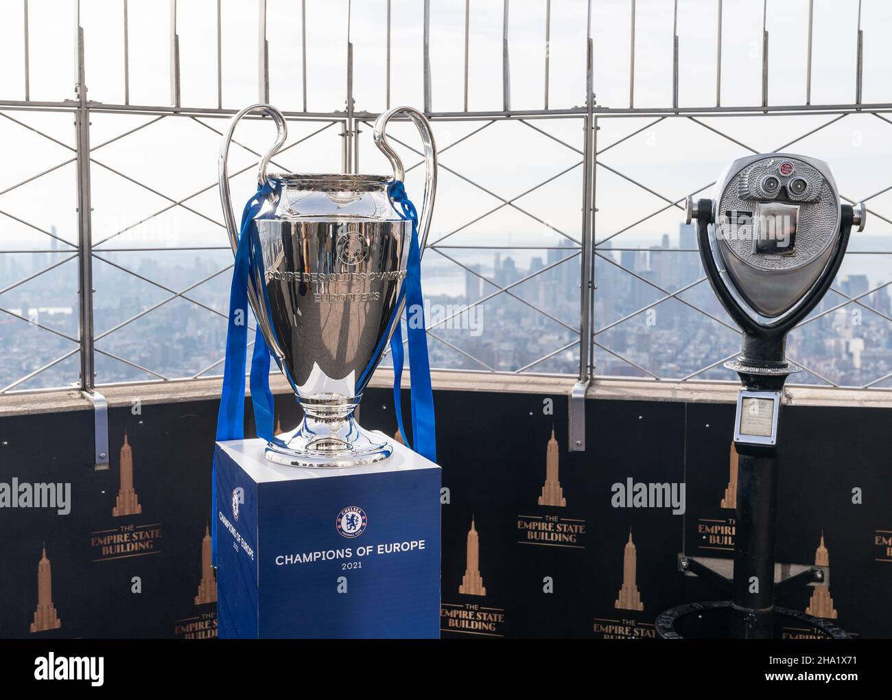 Champions league trophy on display hi-res stock photography and images ...