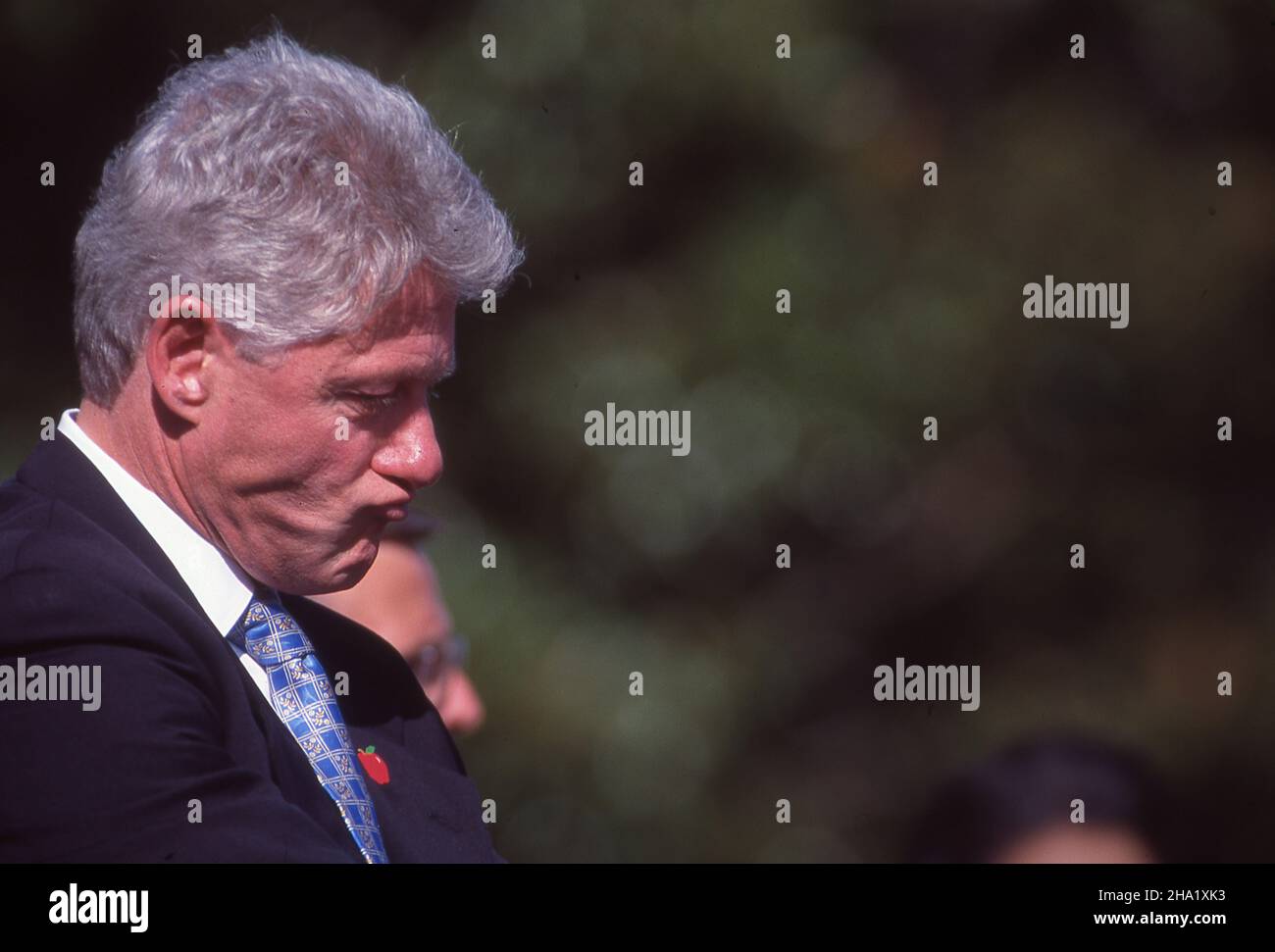 President Bill Clinton in 1998 Photograph by Dennis Brack. bb80 Stock ...