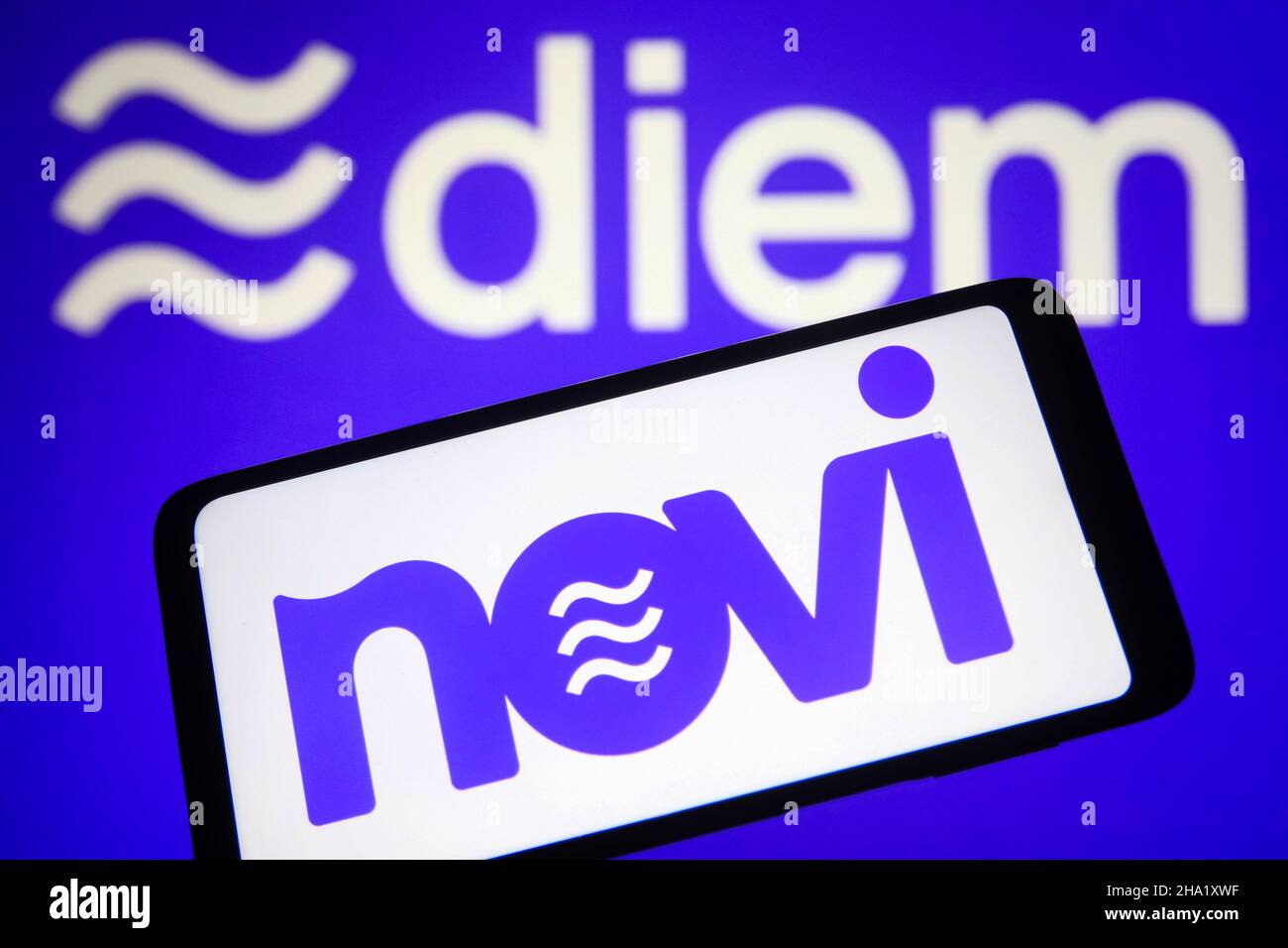 In this photo illustration, a Novi Financial, Inc. logo is seen on a ...