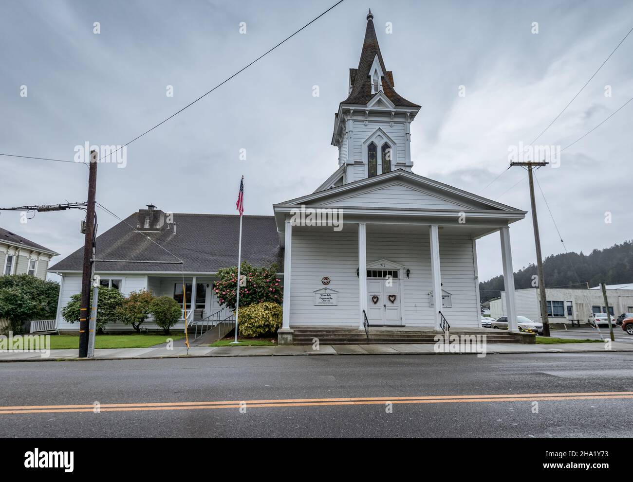 Old historic chapel in Ferndale Stock Photo - Alamy