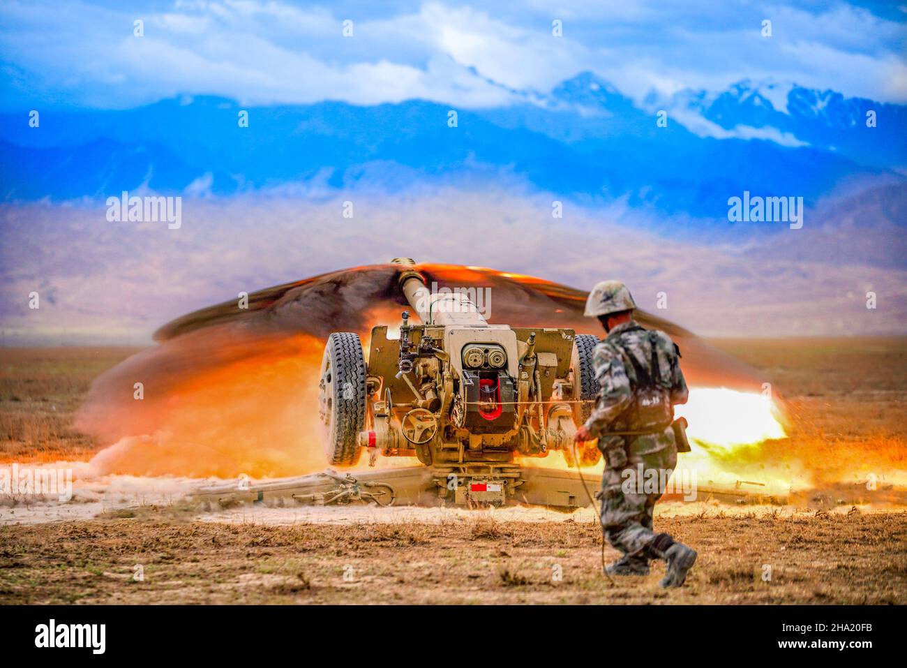 SHIHEZI, CHINA - JUNE 24, 2020 - A regiment Fire Battalion of Xinjiang ...
