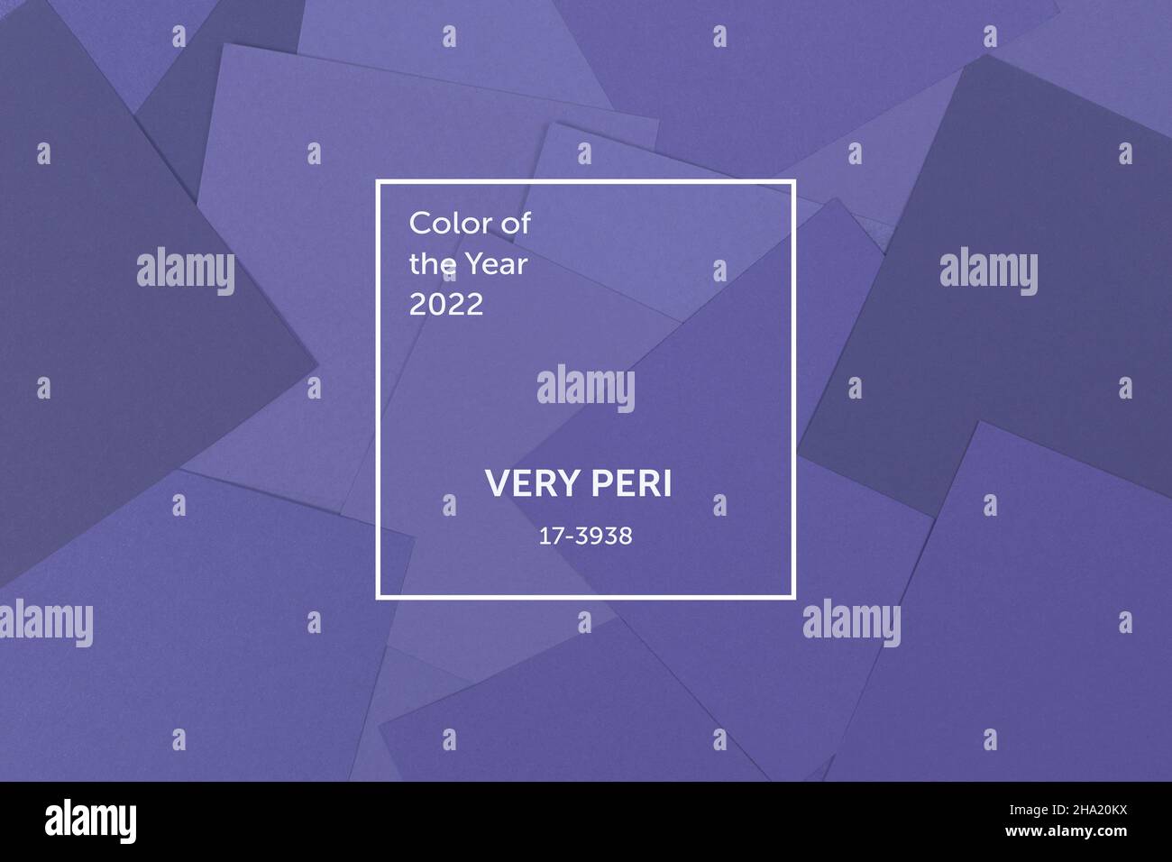 Color swatches with color of the year 2022 - Very Peri. Color trend ...