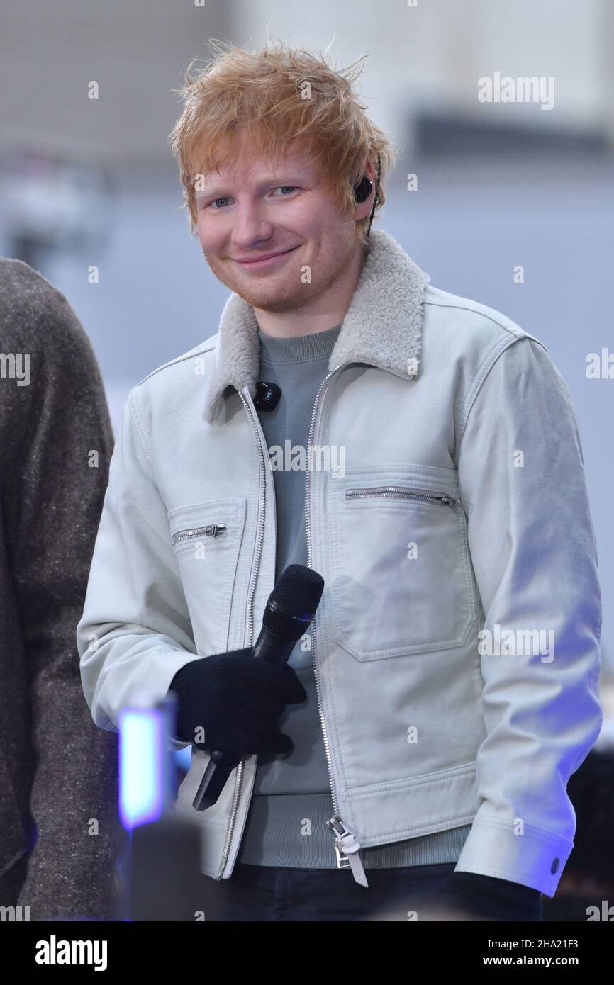 Ed Sheeran performs on NBC's "Today" at Rockefeller Plaza on December ...